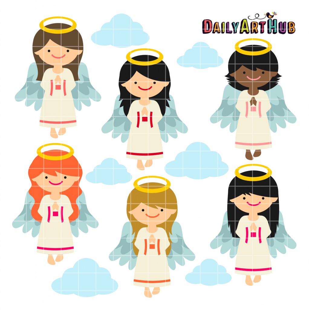 Heavenly Angels Clip Art Set – Daily Art Hub // Graphics, Alphabets & SVG