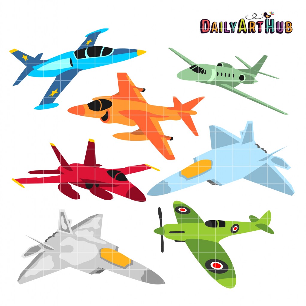Planes Clip Art Set – Daily Art Hub // Graphics, Alphabets & SVG