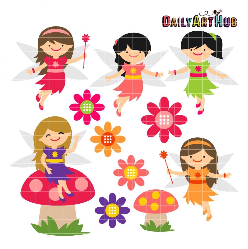 Spring Time Fairies Clip Art Set – Daily Art Hub // Graphics, Alphabets ...
