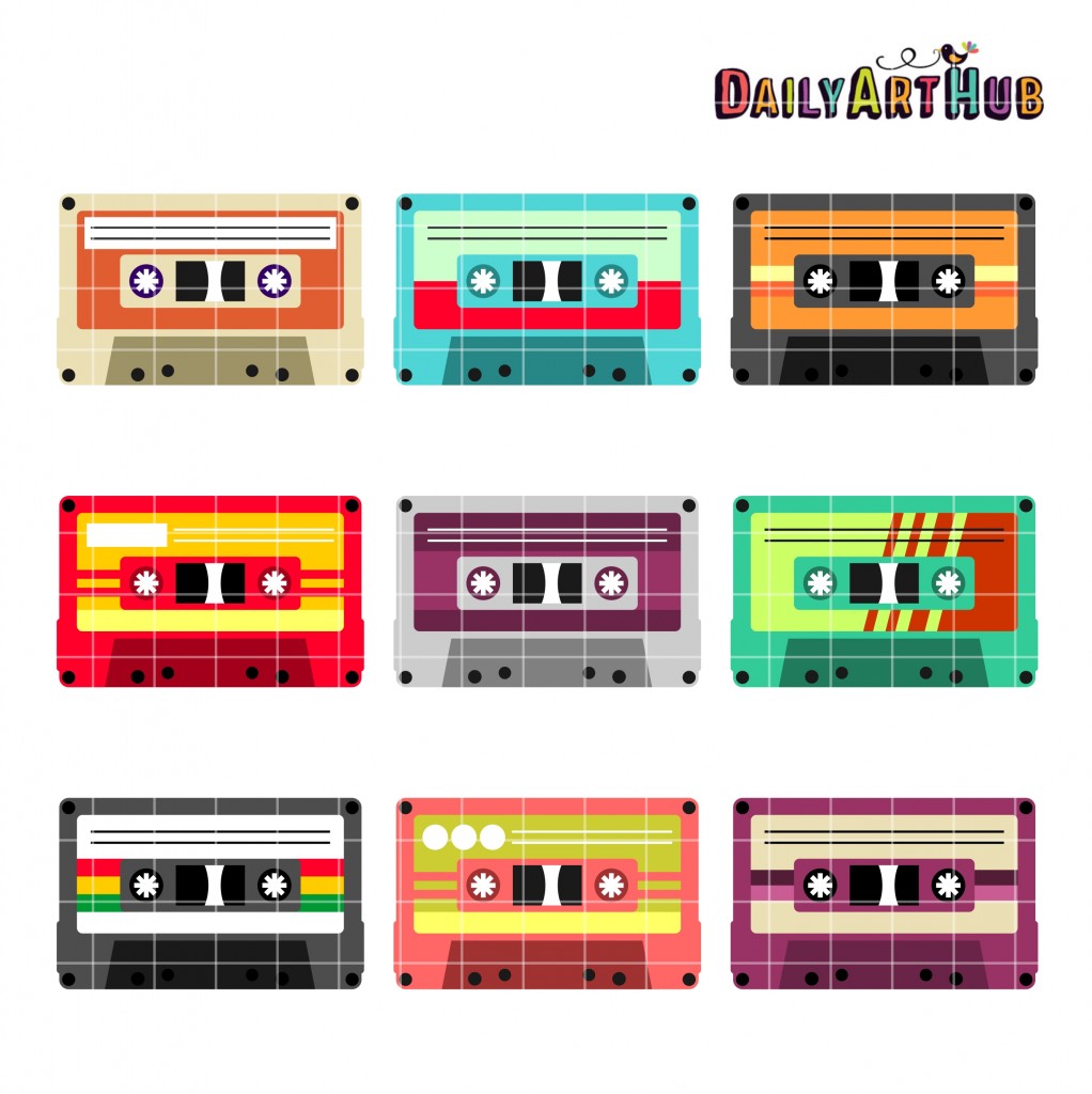 Cassette Tapes Clip Art Set – Daily Art Hub // Graphics, Alphabets & SVG