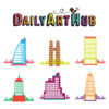 Colorful Buildings Clip Art Set – Daily Art Hub // Graphics, Alphabets ...