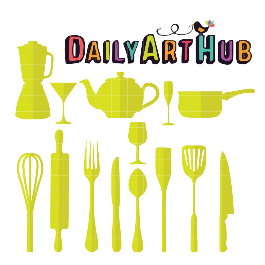 Kitchen Set Clip Art Set – Daily Art Hub // Graphics, Alphabets & SVG