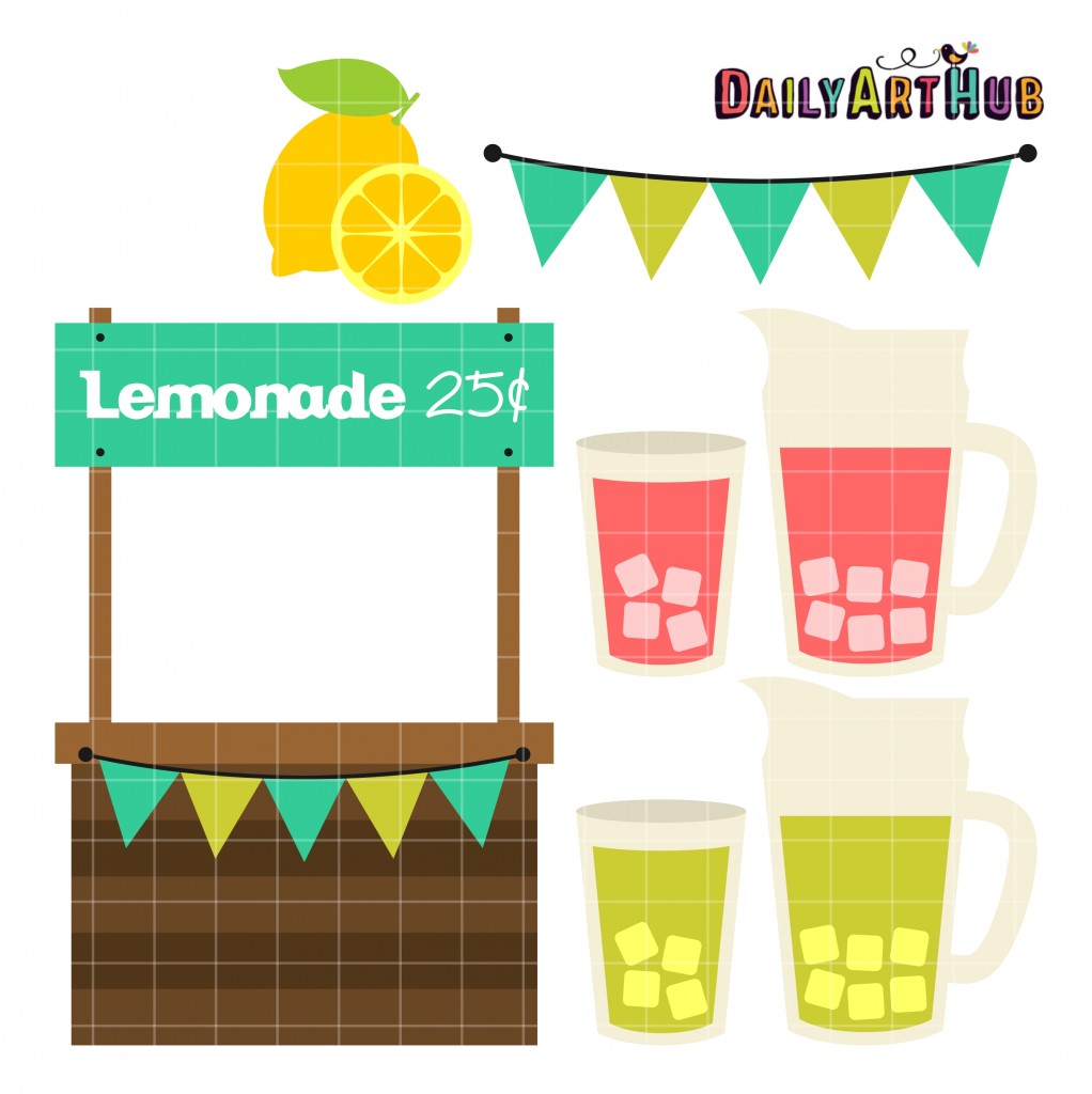 Lemonade Stand Clip Art Set – Daily Art Hub // Graphics, Alphabets & SVG