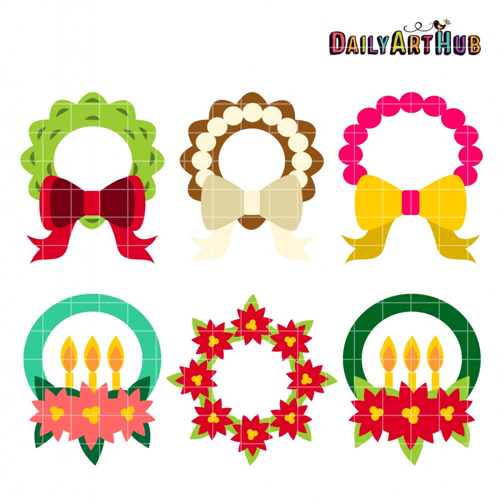 Wreaths Clip Art Set – Daily Art Hub // Graphics, Alphabets & SVG