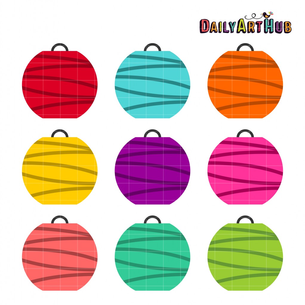 Colorful Paper Lanterns Clip Art Set – Daily Art Hub // Graphics ...