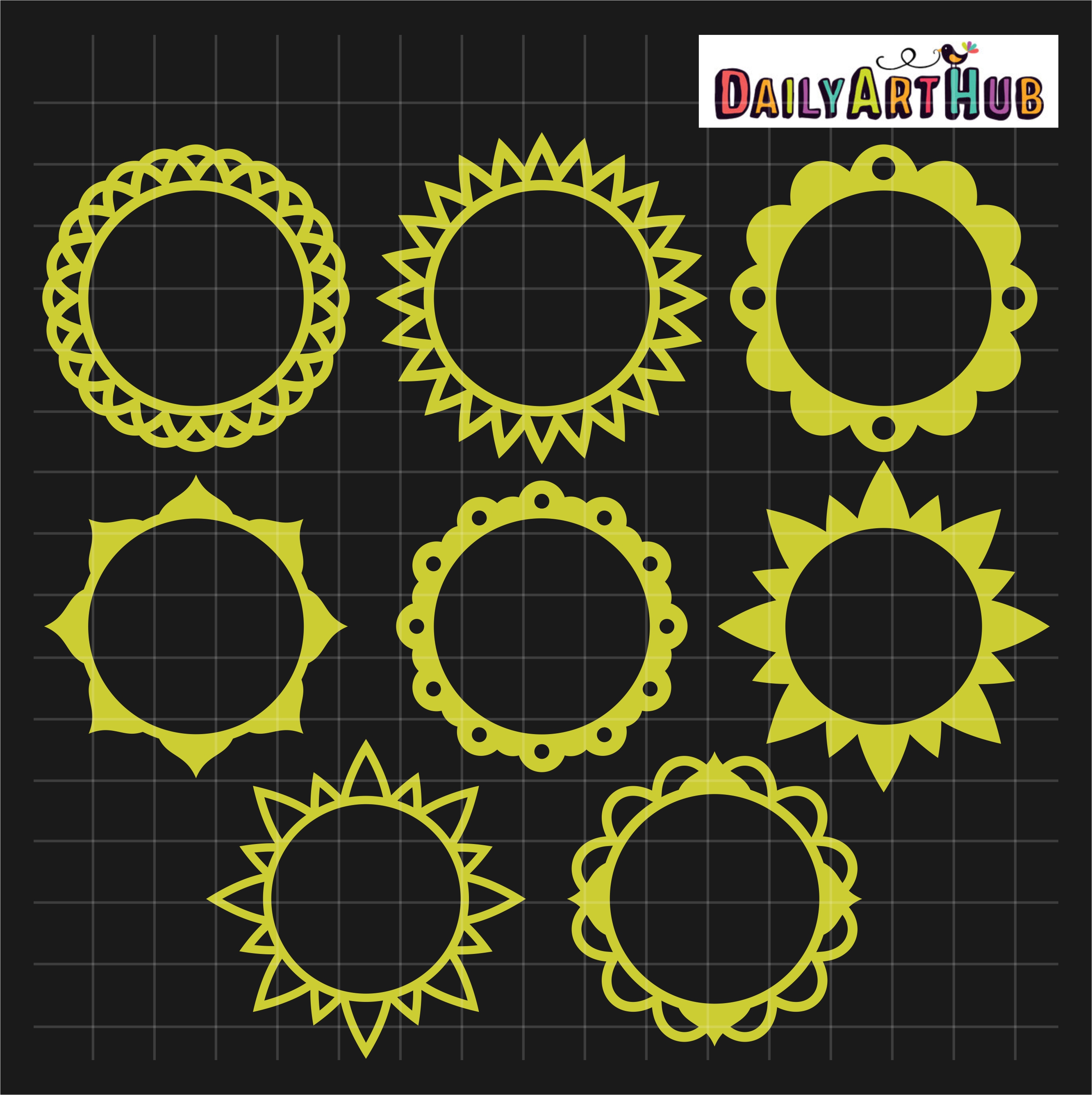 Flower Frames Clip Art Set – Daily Art Hub – Free Clip Art Everyday