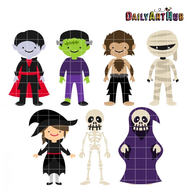 Halloween Glows Clip Art Set – Daily Art Hub – Free Clip Art Everyday