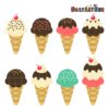 Ice Cream Cones Clip Art Set – Daily Art Hub // Graphics, Alphabets & SVG