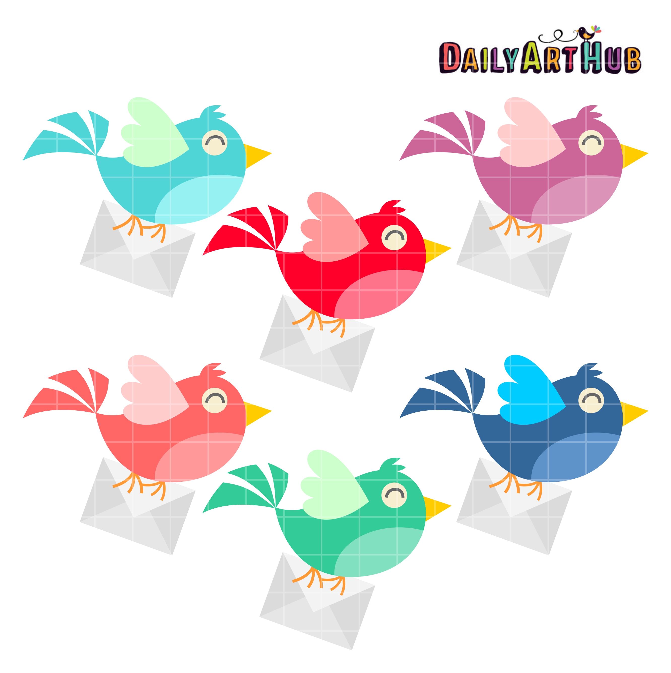 Bird Messengers Clip Art Set – Daily Art Hub – Free Clip Art Everyday