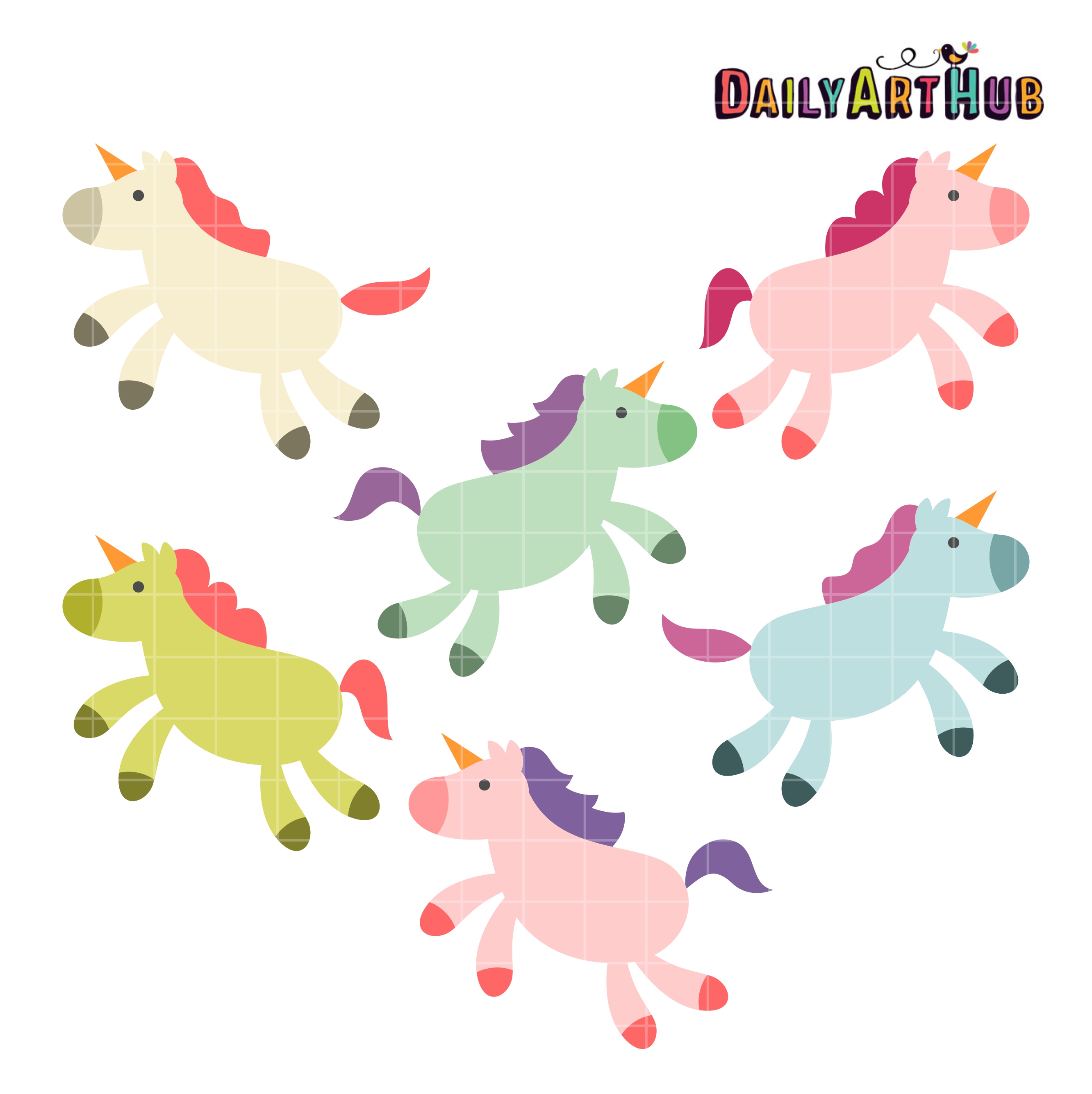 Cute Unicorns Clip Art Set – Daily Art Hub – Free Clip Art Everyday