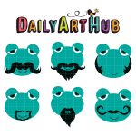 Frog Mustache Clip Art Set – Daily Art Hub // Graphics, Alphabets & SVG