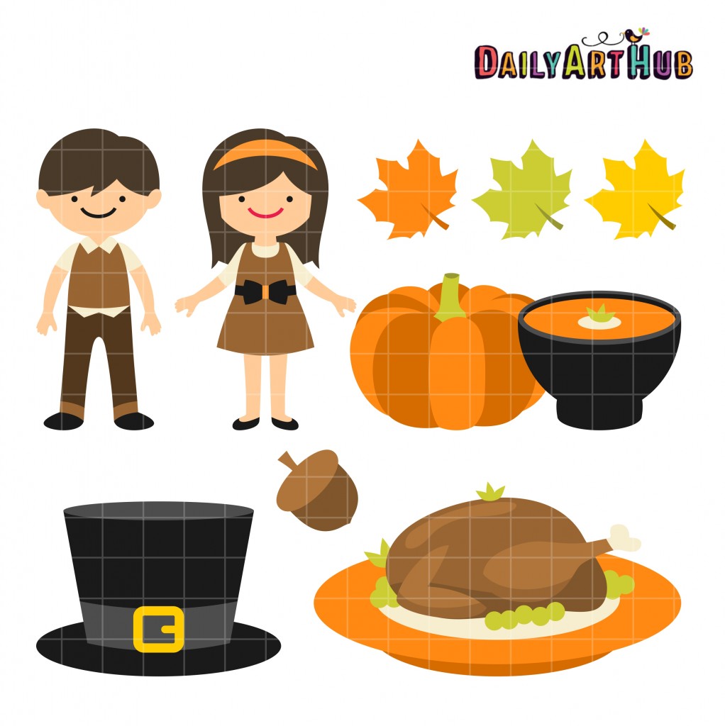 Happy Thanksgiving Clip Art Set – Daily Art Hub // Graphics, Alphabets ...