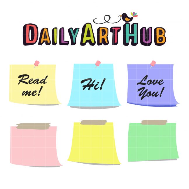 Notes Clip Art Set – Daily Art Hub // Graphics, Alphabets & SVG