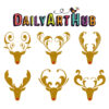 Reindeer Horns Clip Art Set – Daily Art Hub // Graphics, Alphabets & SVG