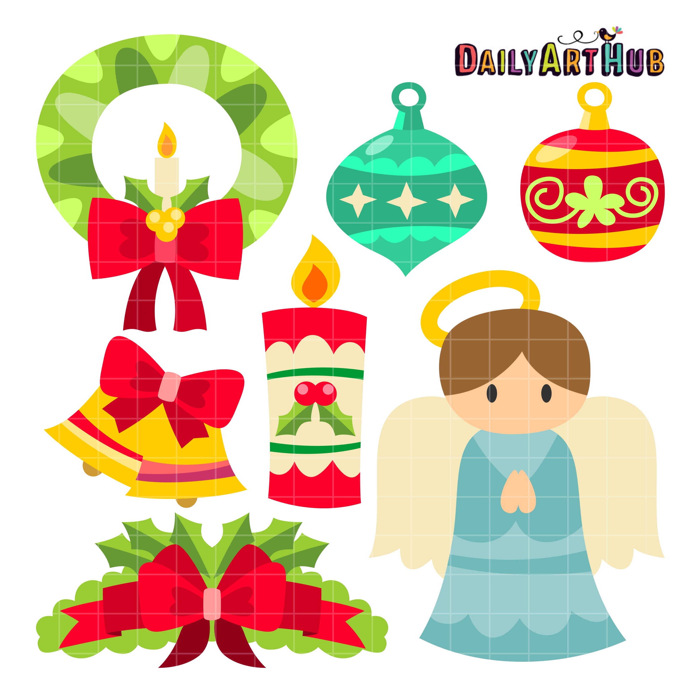 Assorted Christmas Decors Clip Art Set – Daily Art Hub – Free Clip Art ...