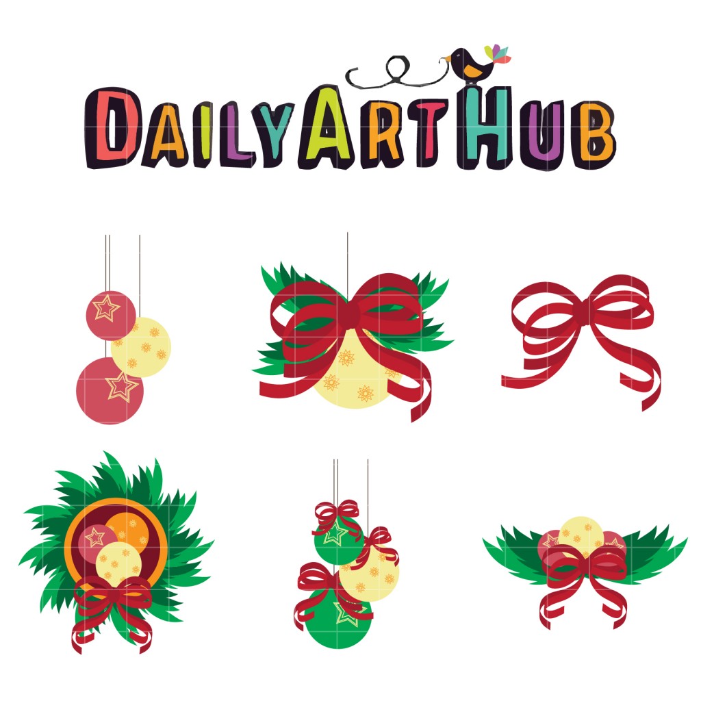 Christmas Decors Clip Art Set – Daily Art Hub // Graphics, Alphabets & SVG