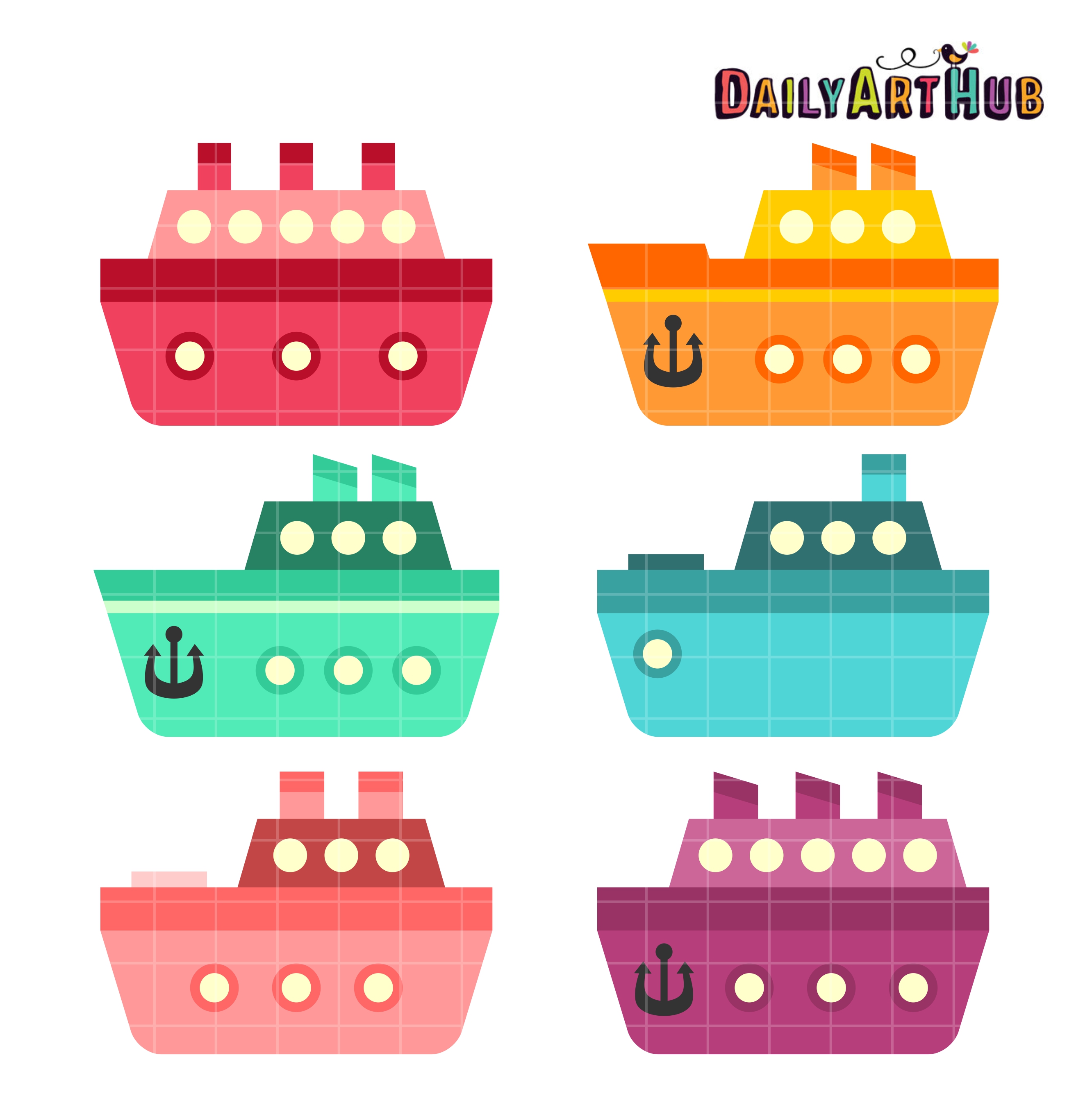 Cute Boats Clip Art Set – Daily Art Hub – Free Clip Art Everyday