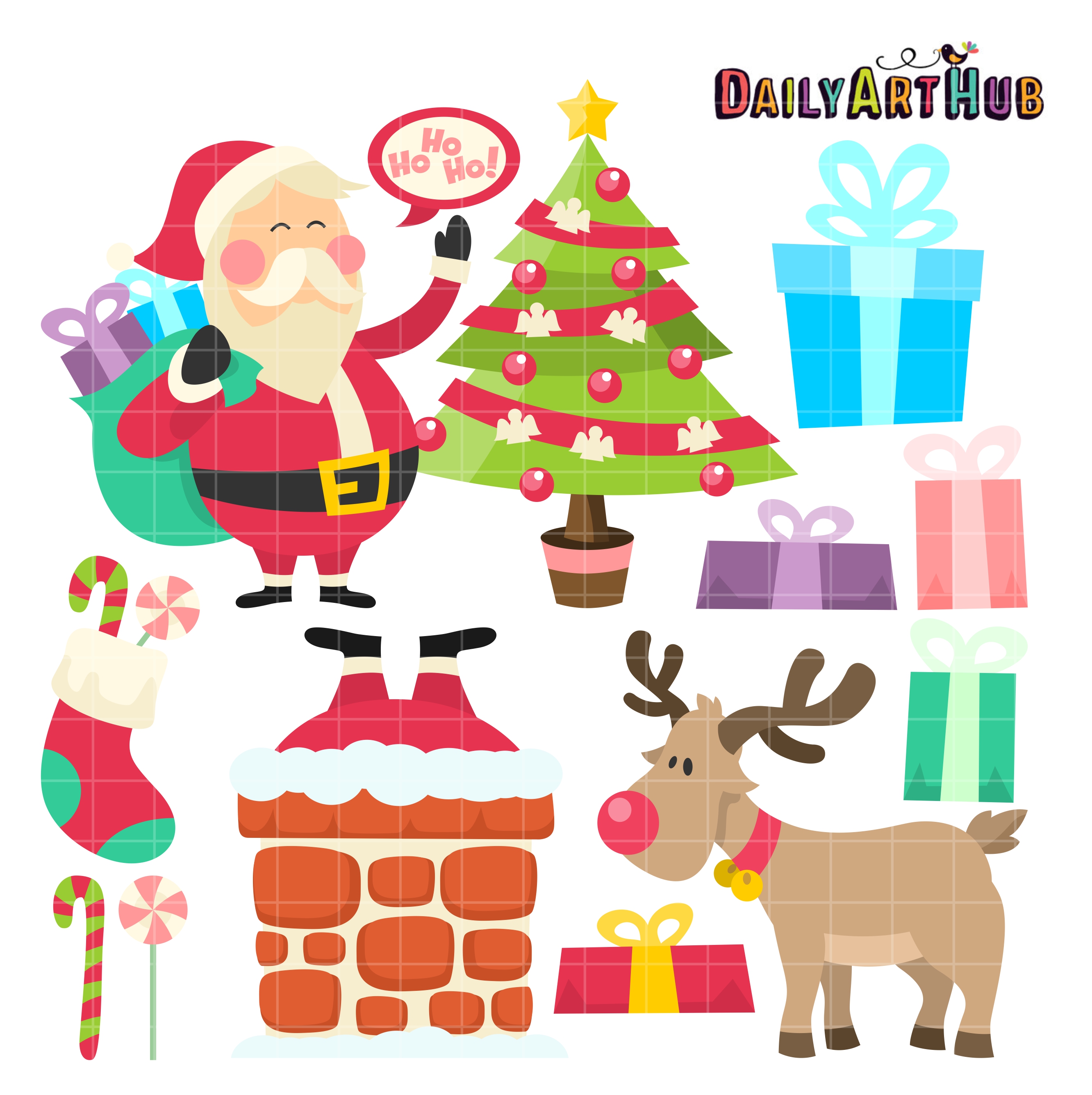 Merry Christmas Clip Art Set – Daily Art Hub – Free Clip Art Everyday