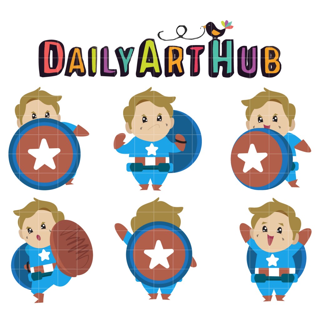 Cute Captain Kid Clip Art Set – Daily Art Hub // Graphics, Alphabets & SVG