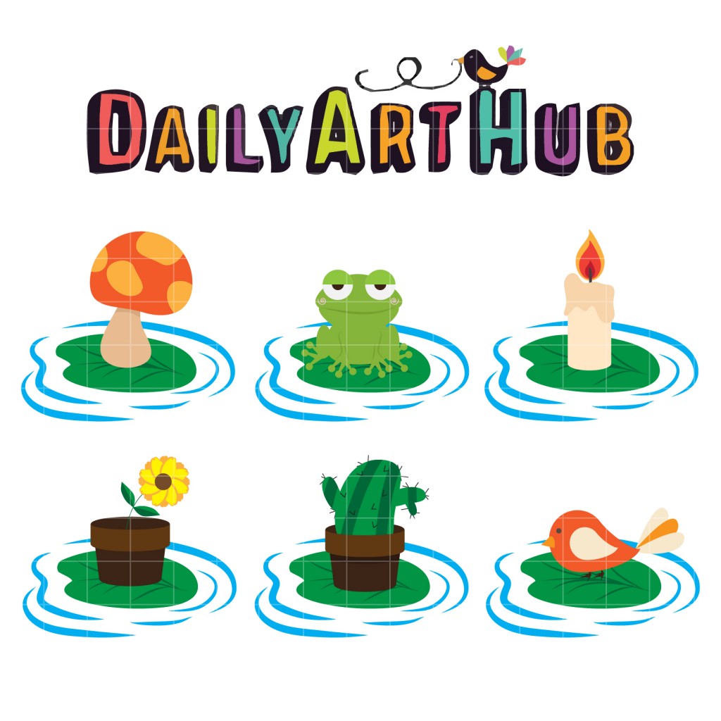 Fun In The Pond Clip Art Set – Daily Art Hub // Graphics, Alphabets & SVG