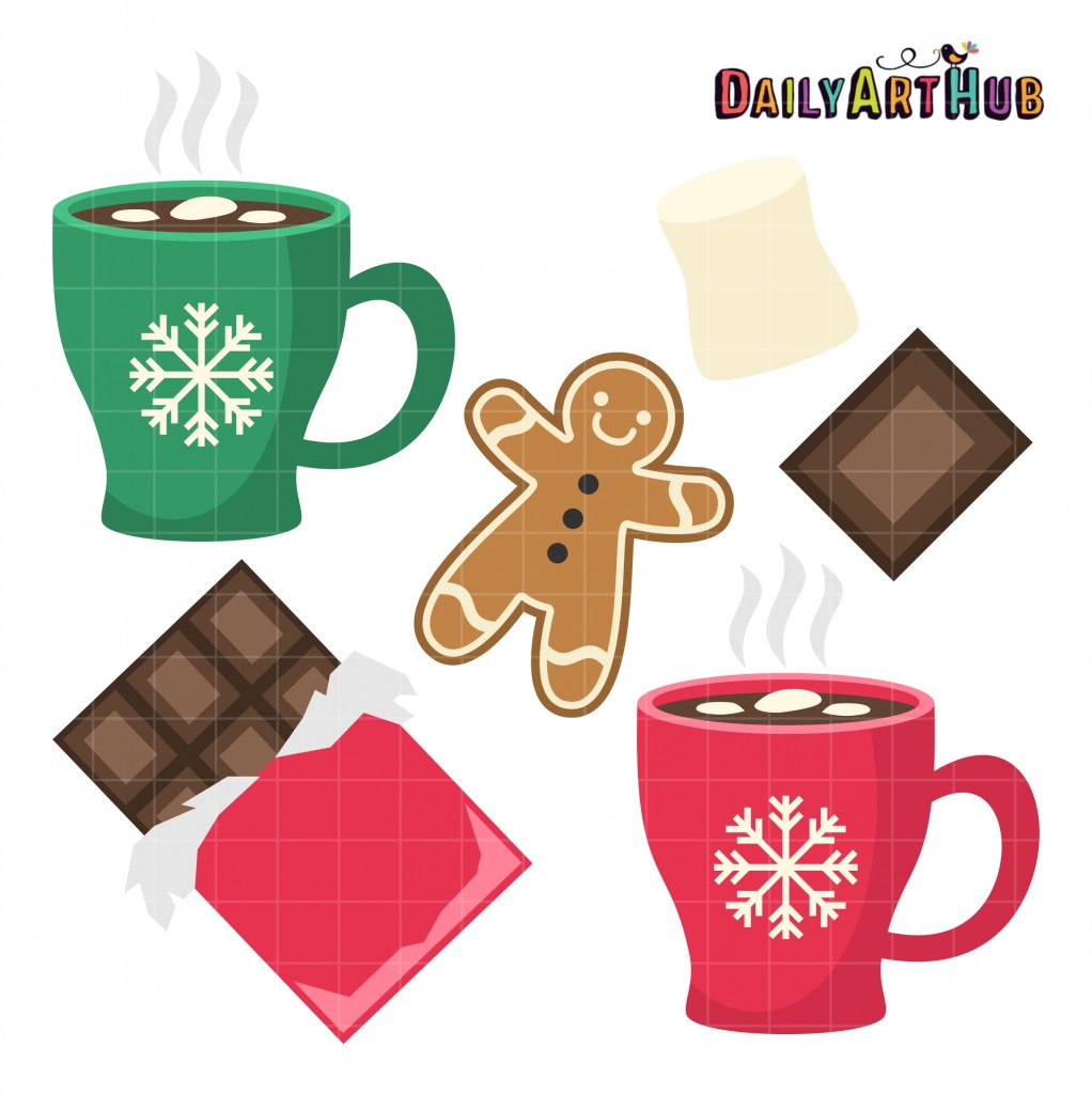 Hot Chocolate Clip Art Set – Daily Art Hub // Graphics, Alphabets & SVG