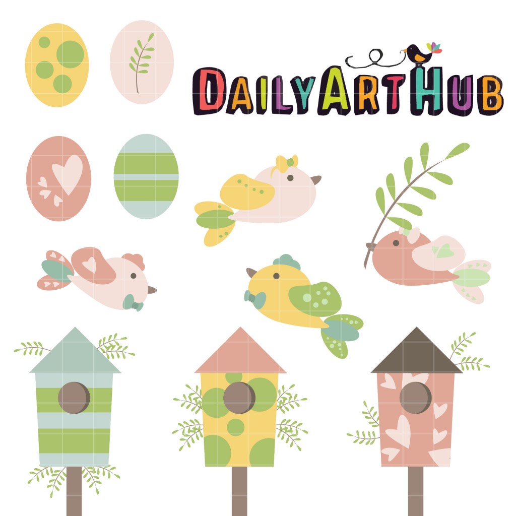 Playful Birds Clip Art Set – Daily Art Hub // Graphics, Alphabets & SVG