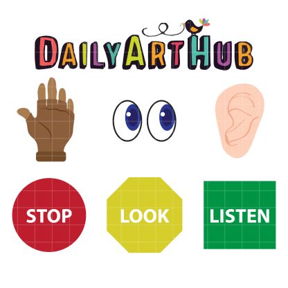 Stop Look And Listen Clip Art Set – Daily Art Hub – Free Clip Art Everyday