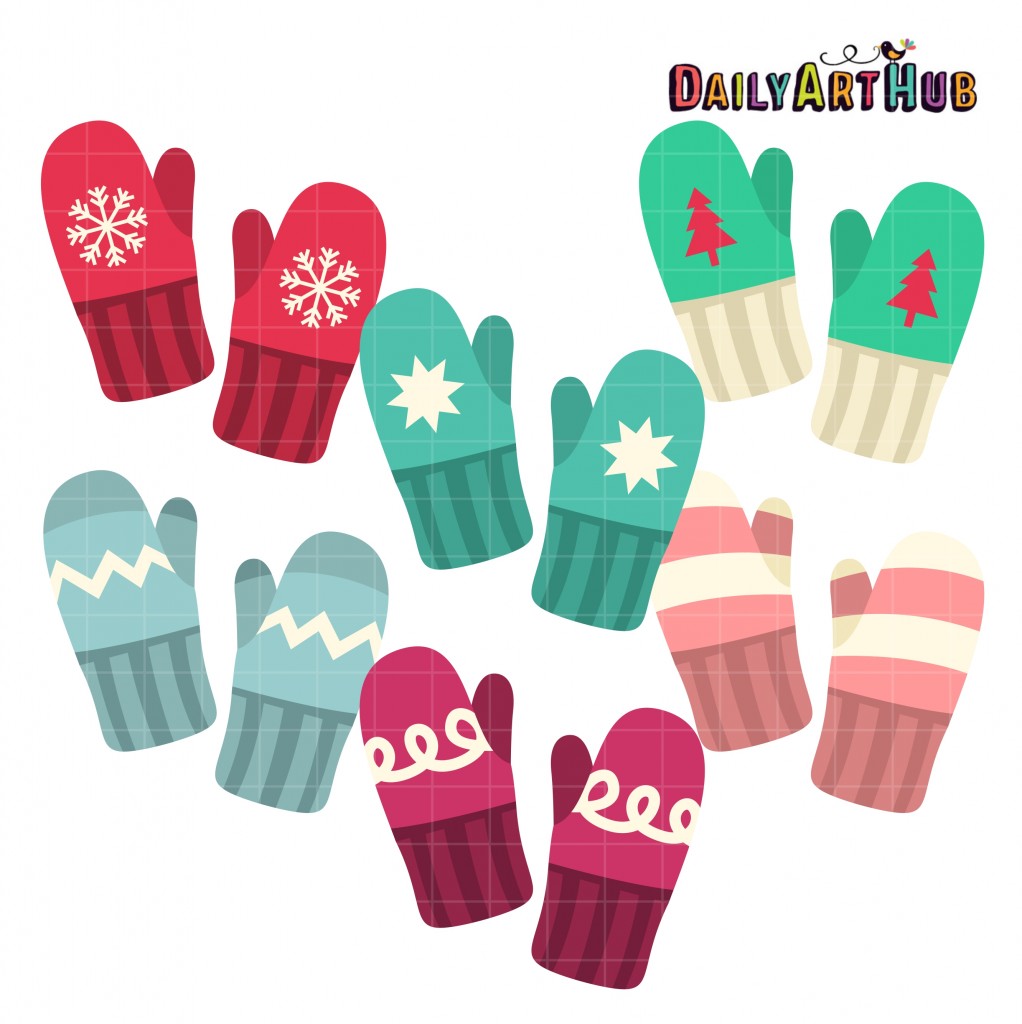 Winter Mittens Clip Art Set – Daily Art Hub // Graphics, Alphabets & SVG