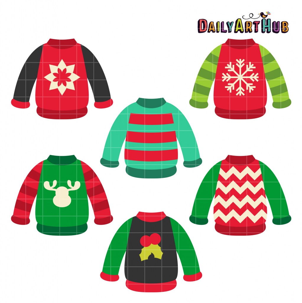 Winter Sweaters Clip Art Set – Daily Art Hub // Graphics, Alphabets & SVG