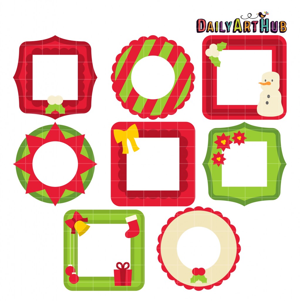 Xmas Frames Clip Art Set – Daily Art Hub // Graphics, Alphabets & SVG