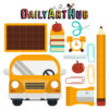 Back To School 1 Clip Art Set – Daily Art Hub // Graphics, Alphabets & SVG