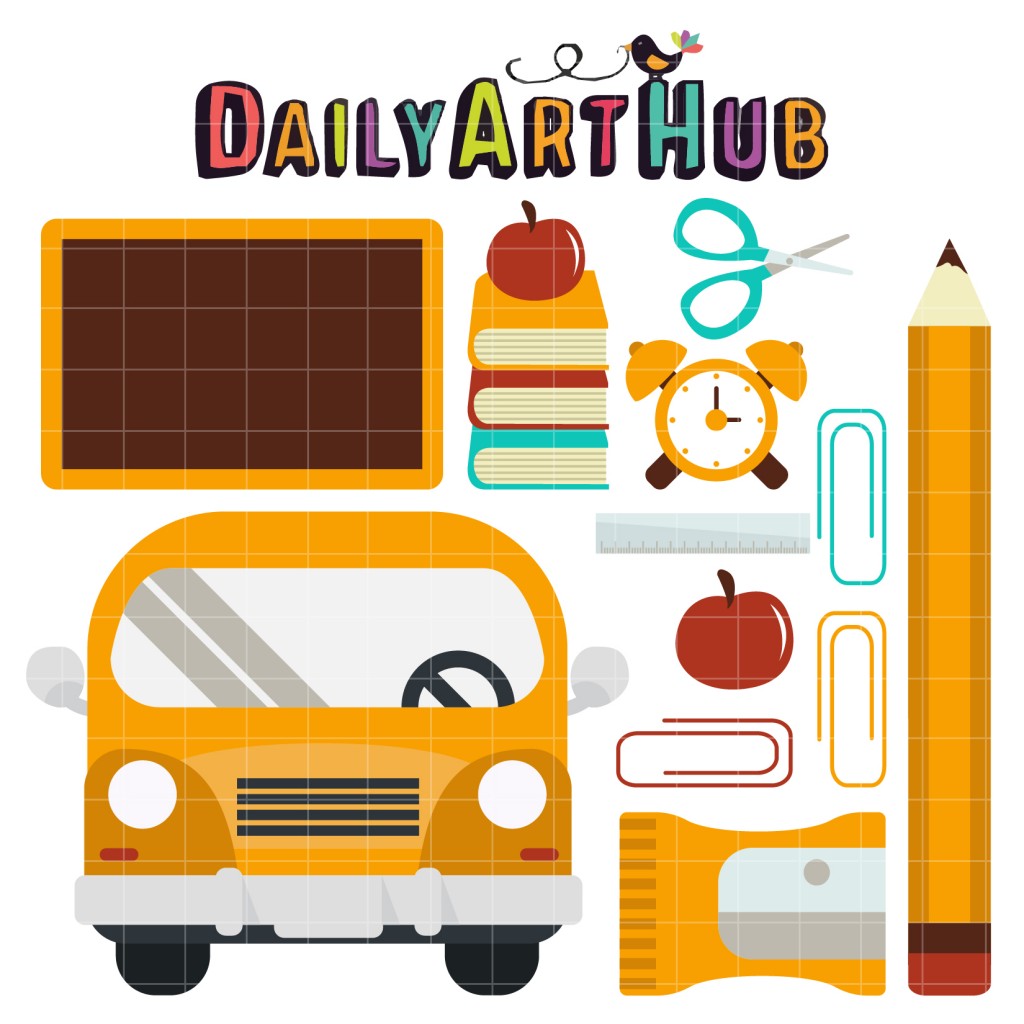 Back To School 1 Clip Art Set – Daily Art Hub // Graphics, Alphabets & SVG