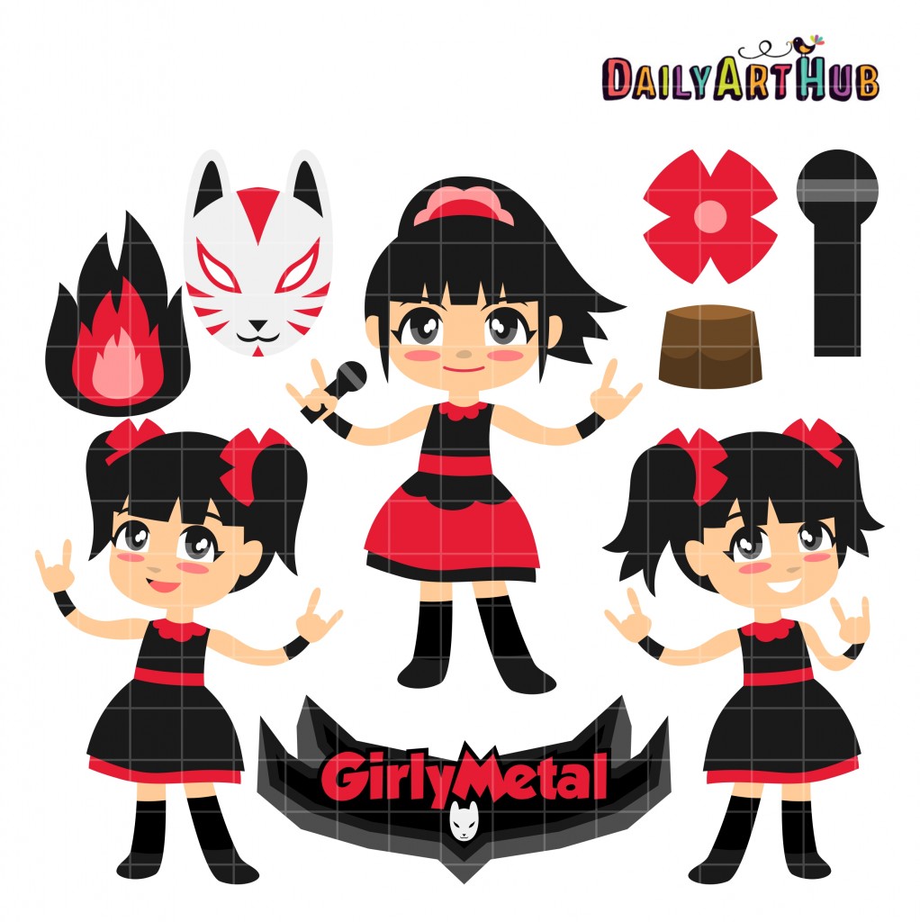 Girly Metal Clip Art Set – Daily Art Hub // Graphics, Alphabets & SVG