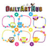 Cute Owl Cards Clip Art Set – Daily Art Hub // Graphics, Alphabets & SVG