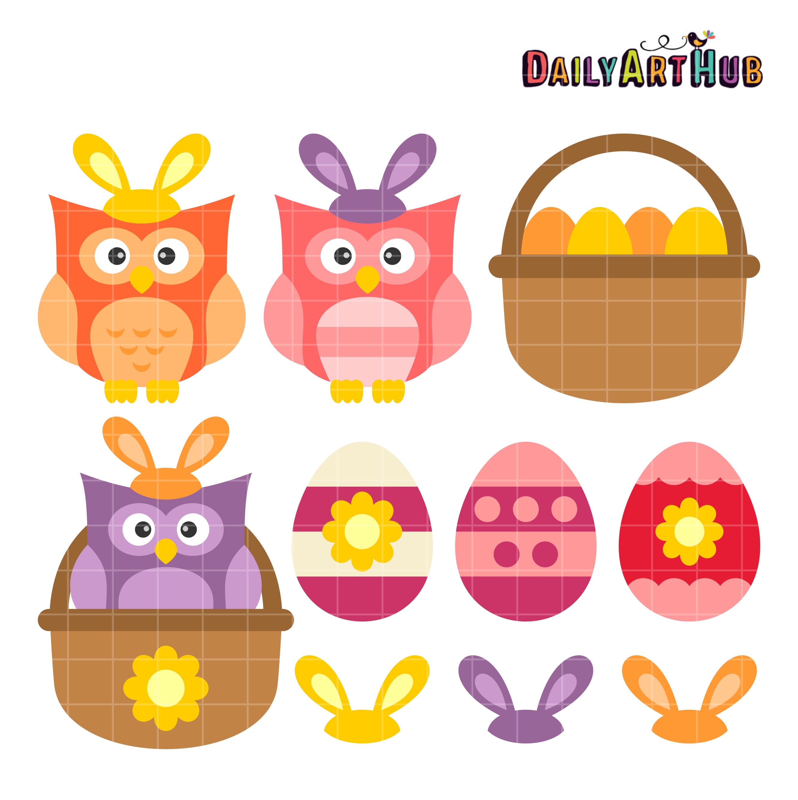Easter Owls Clip Art Set – Daily Art Hub – Free Clip Art Everyday