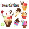 Ice Cream Time Clip Art Set – Daily Art Hub // Graphics, Alphabets & SVG