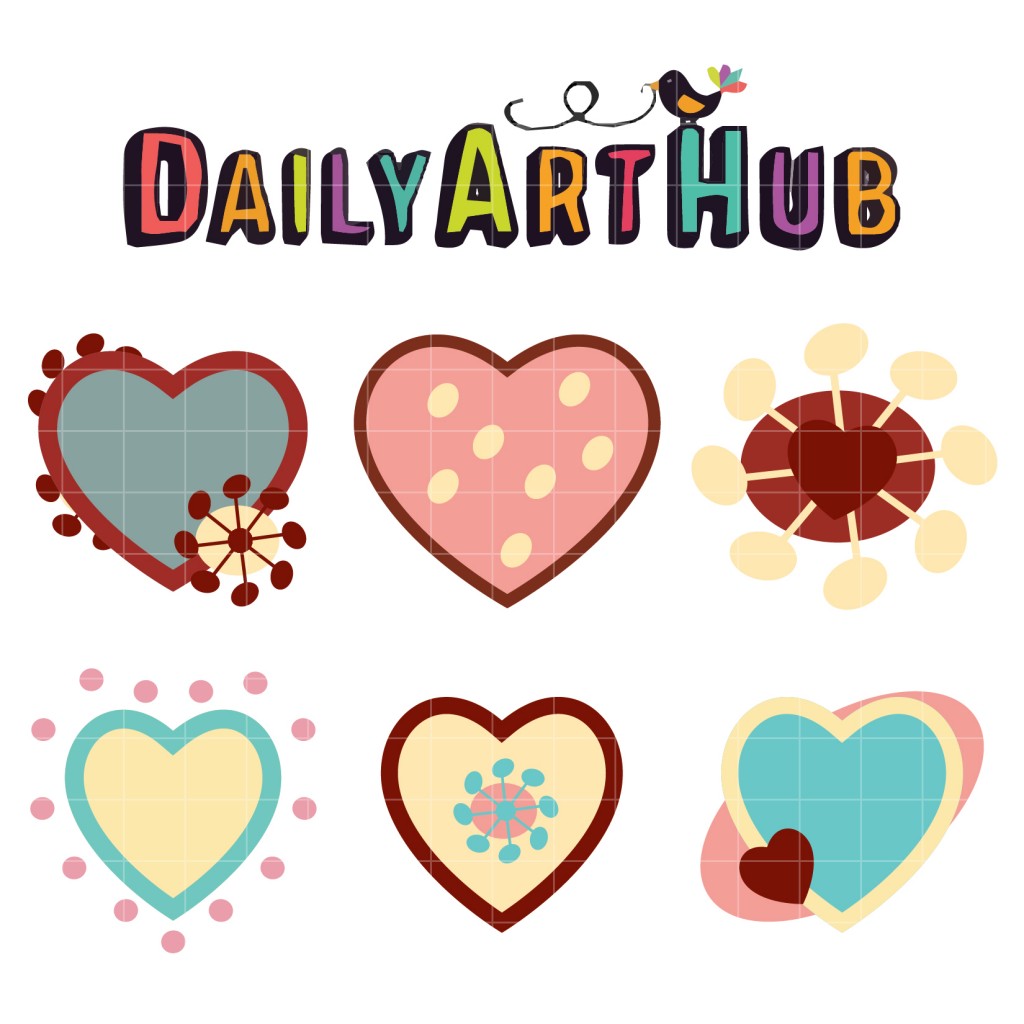 Valentines Day Hearts Clip Art Set – Daily Art Hub // Graphics ...