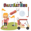 Golf Time Clip Art Set – Daily Art Hub // Graphics, Alphabets & SVG