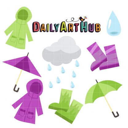 Rainy Days Clip Art Set – Daily Art Hub – Free Clip Art Everyday