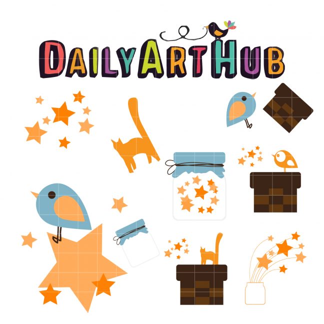 Starry Night Clip Art Set – Daily Art Hub // Graphics, Alphabets & SVG