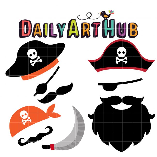 Pirate Mask Clip Art Set – Daily Art Hub // Graphics, Alphabets & SVG