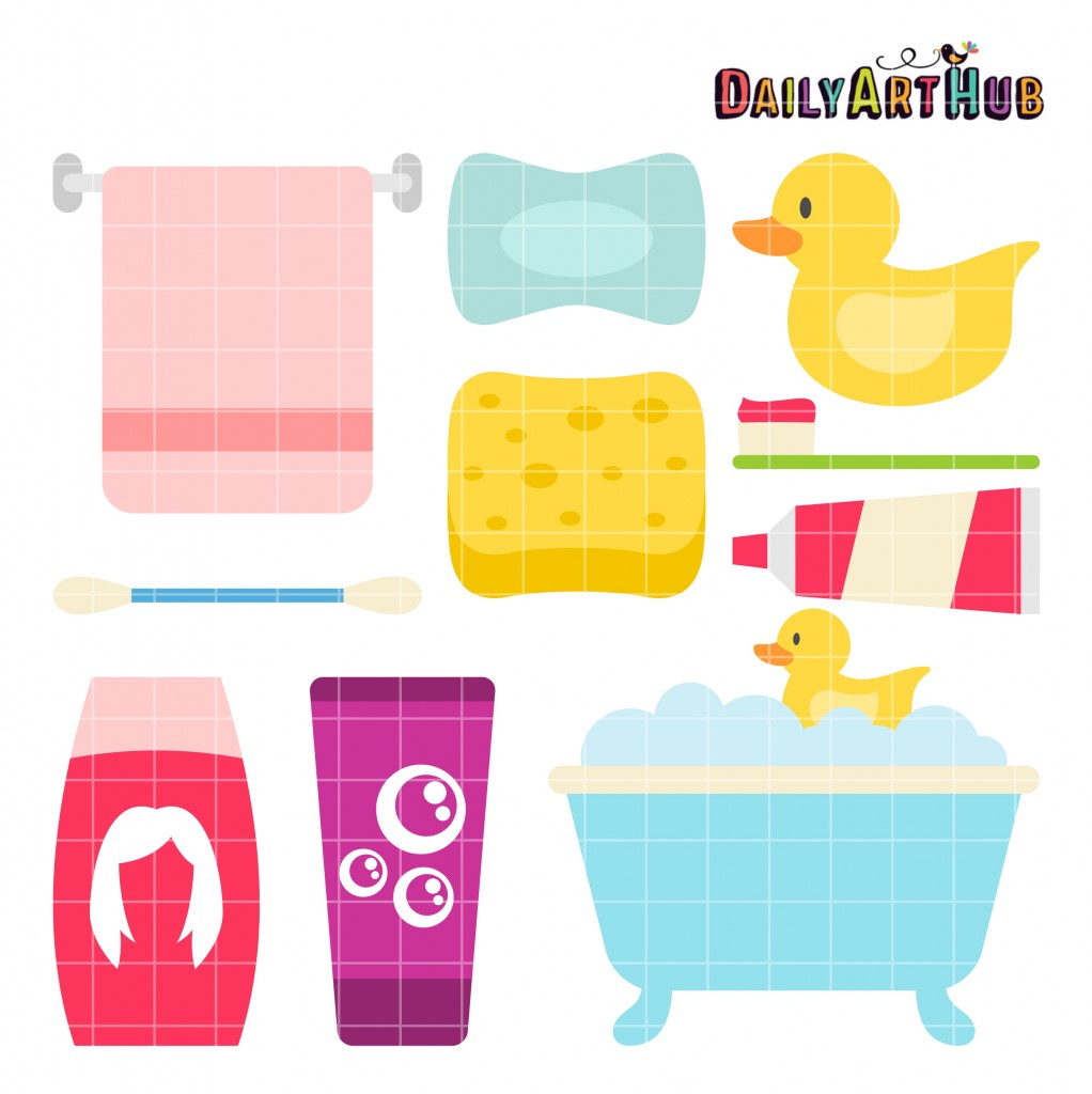 Bath Time Clip Art Set – Daily Art Hub // Graphics, Alphabets & SVG