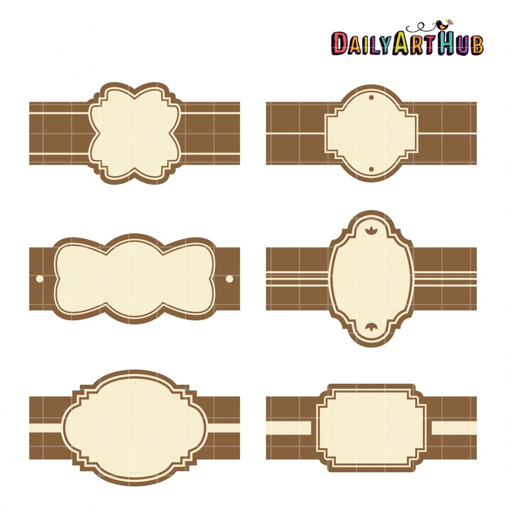 Decorative Vintage Labels Clip Art Set – Daily Art Hub // Graphics ...