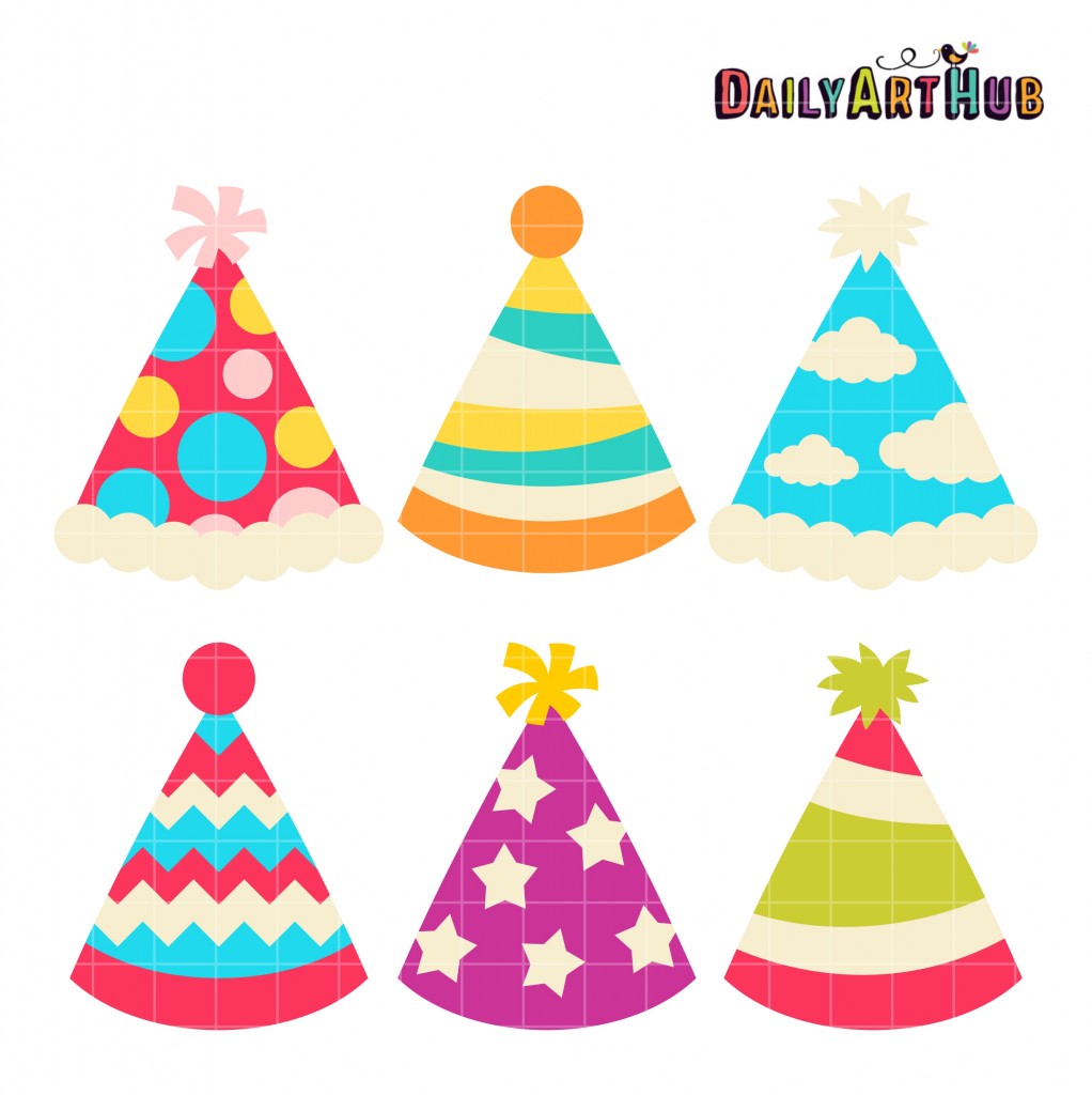 Party Hats Clip Art Set – Daily Art Hub // Graphics, Alphabets & SVG
