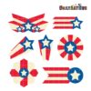 Stars And Stripes Clip Art Set – Daily Art Hub // Graphics, Alphabets & SVG