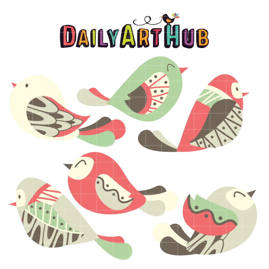 Cute Decorative Birds Clip Art Set – Daily Art Hub // Graphics ...