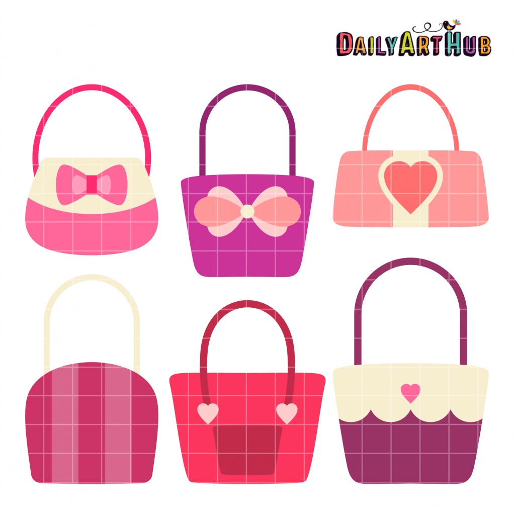 Cute Girly Handbags Clip Art Set – Daily Art Hub // Graphics, Alphabets ...
