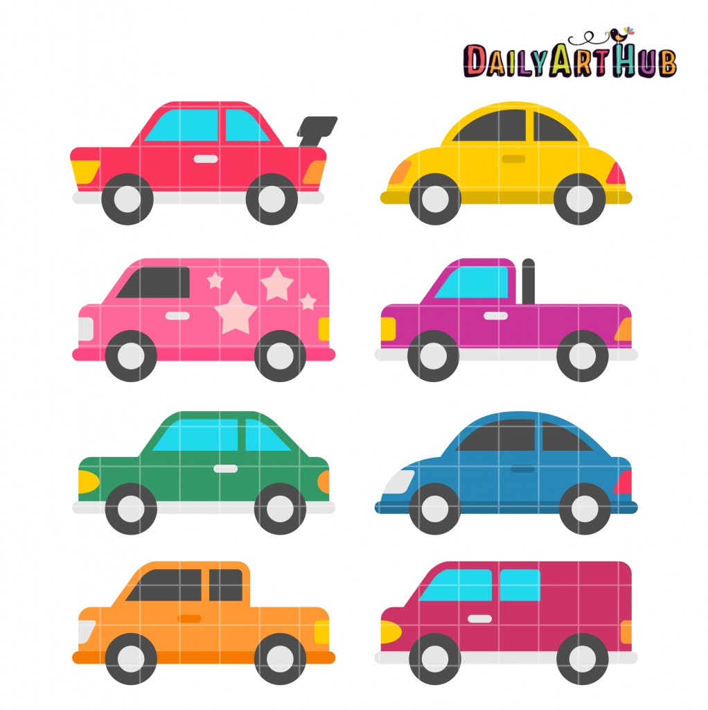Cutie Cars Clip Art Set – Daily Art Hub // Graphics, Alphabets & SVG