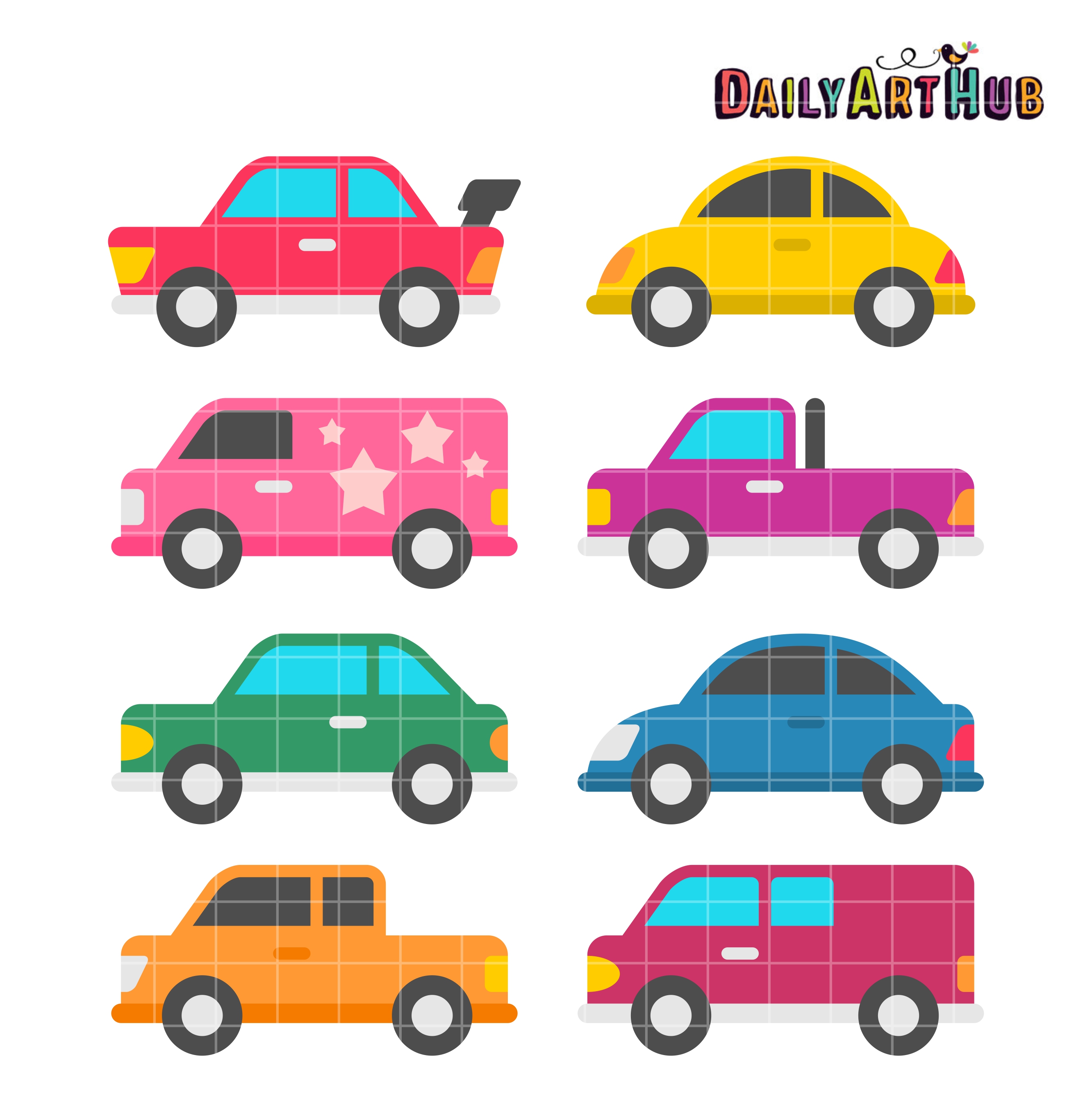 Cutie Cars Clip Art Set – Daily Art Hub – Free Clip Art Everyday