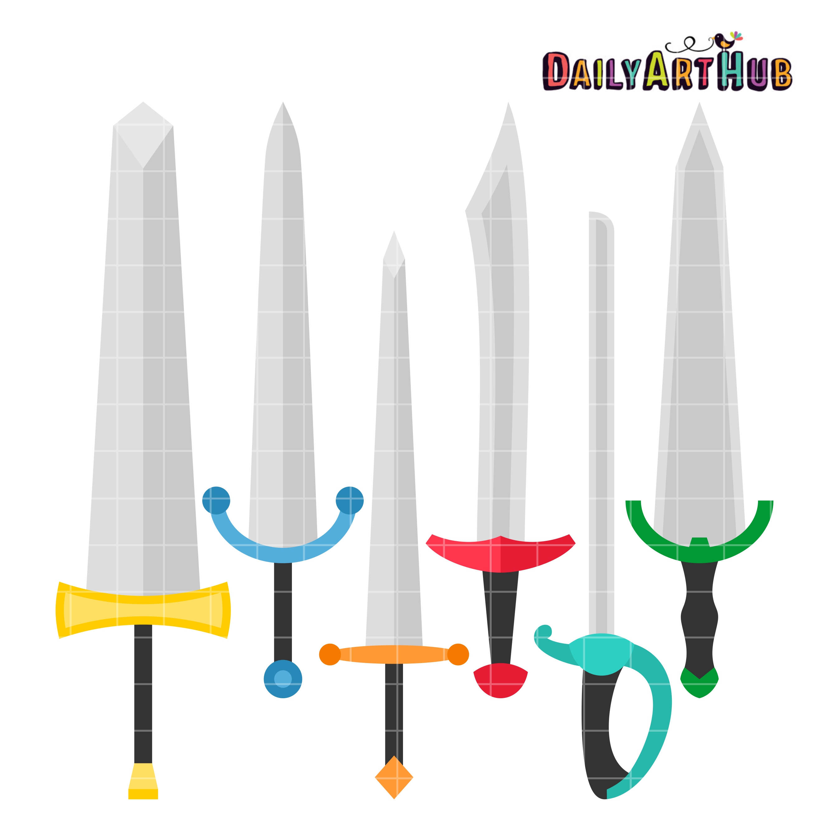 Medieval Swords Clip Art Set – Daily Art Hub – Free Clip Art Everyday